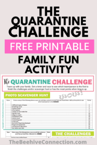 How to Keep Busy at Home: The Quarantine Challenge FREE Printable - The ...