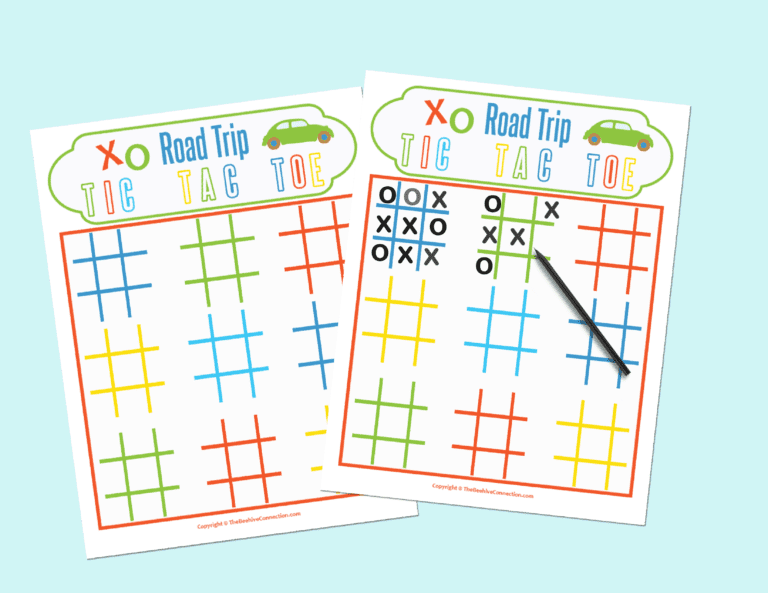 Travel Game Printable Goodie Box Landing Page - The Beehive Connection