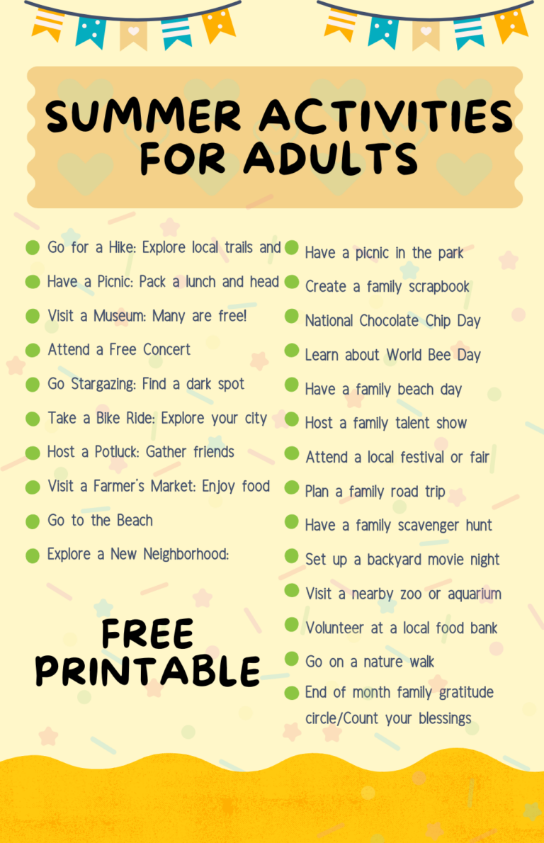101 Fun Summer Activities for Adults to Enjoy in 2024