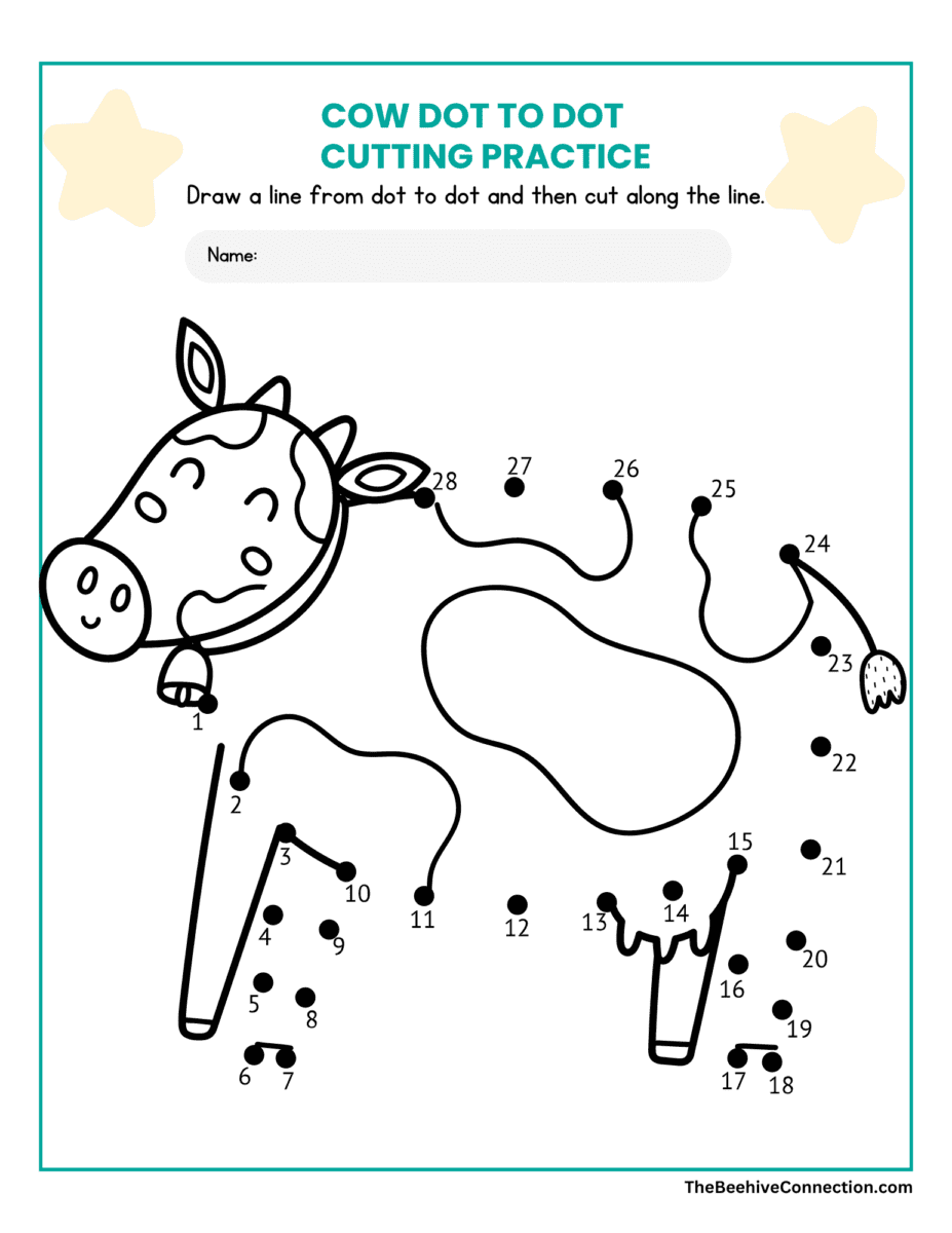 13 FREE Farm Animal Cutting Worksheets