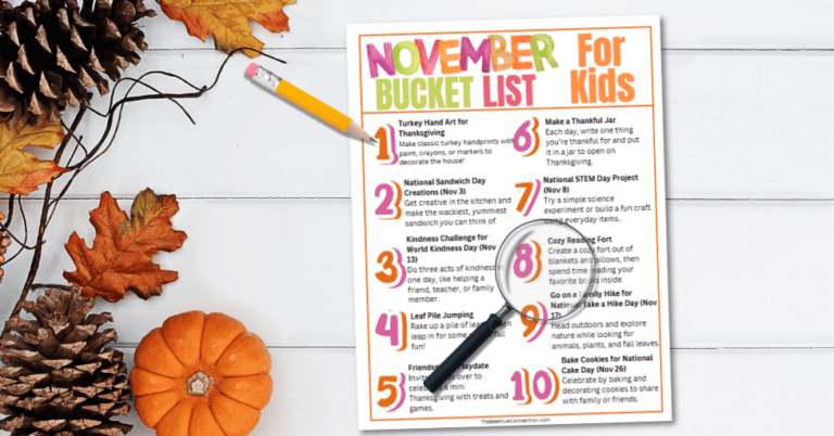 Ultimate November Bucket List FREE Printable for Everyone!