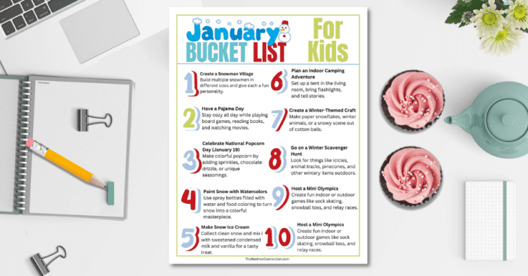 January Bucket List FREE Printables